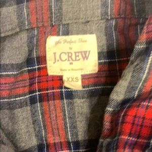 J. Crew | Tops | Jcrew Greyred Plaid Comfortable Flannel Xxs | Poshmark
